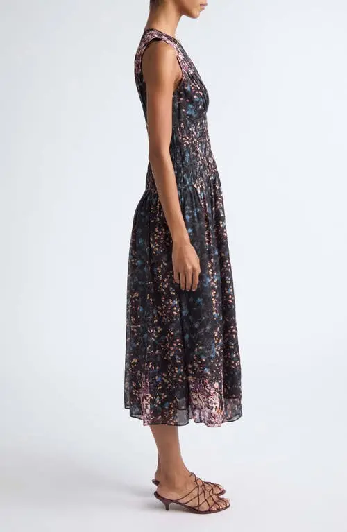 Ulla Johnson Sylvie Floral Sleeveless Silk Dress
