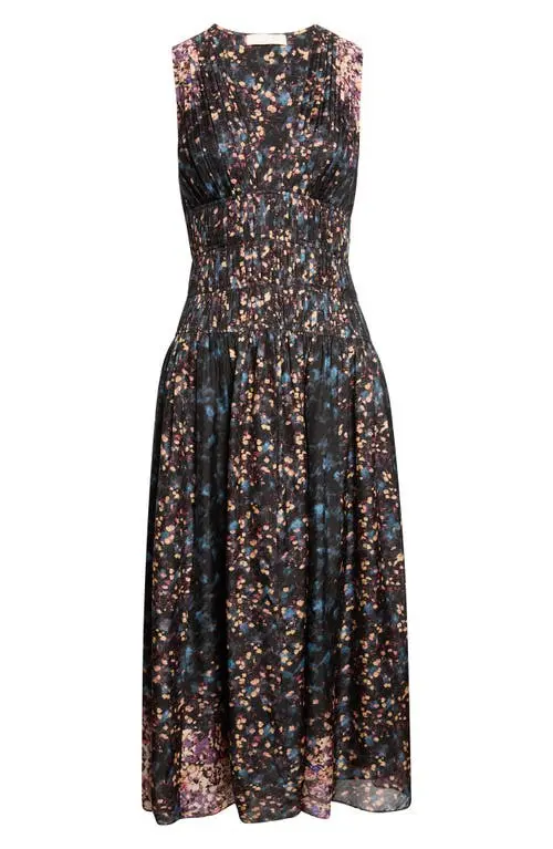 Ulla Johnson Sylvie Floral Sleeveless Silk Dress