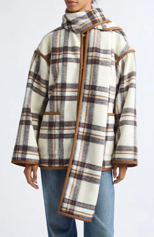 TOCCIN Greyson Plaid Scarf Jacket
