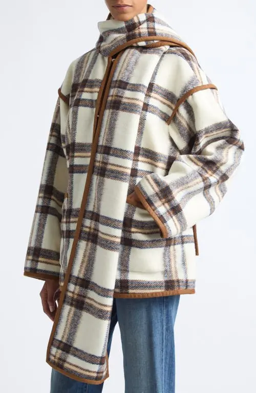 TOCCIN Greyson Plaid Scarf Jacket