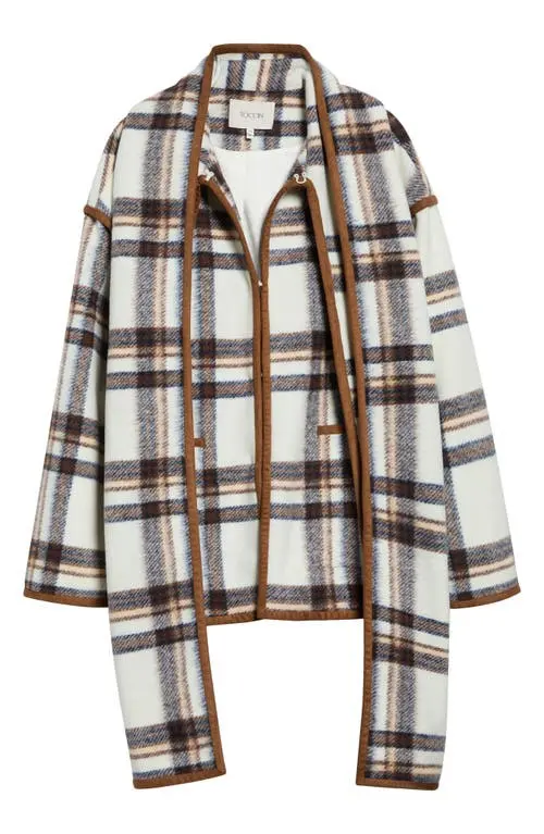 TOCCIN Greyson Plaid Scarf Jacket