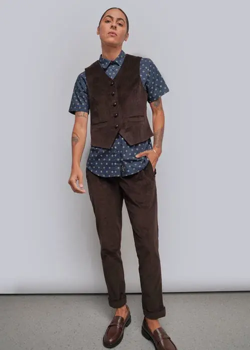 WILDFANG The Essential Corduroy Vest - Mocha