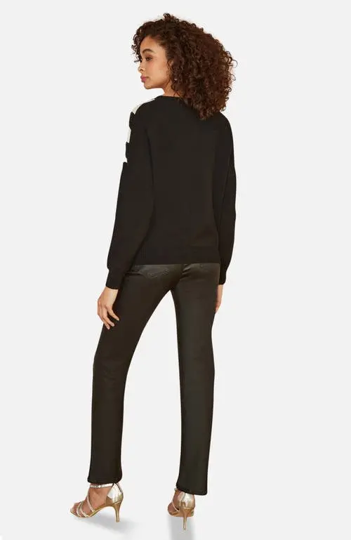 YUMI Sequin Embellished Knitted Jumper