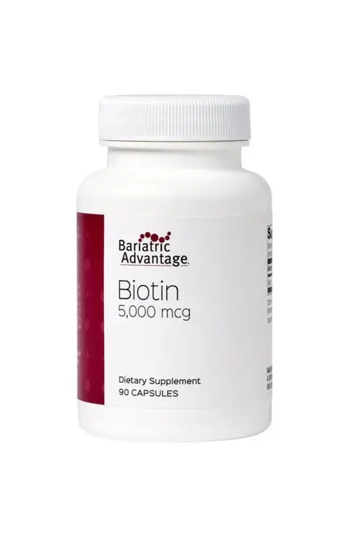 BARIATRIC ADVANTAGE Biotin 5000 Mcg High Potency Hair Skin Nails Supplement 90 Count