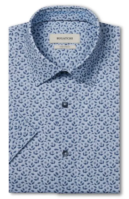 Bugatchi Miles Ooohcotton® Print Short Sleeve Button-up Shirt