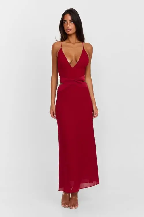 SASHA THERESE Sia Maxi Dress - Red