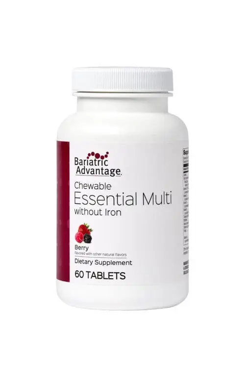 BARIATRIC ADVANTAGE Chewable Essential Multivitamin Without Iron 60 Count