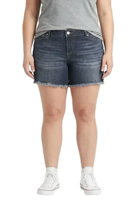 SLINK JEANS Frayed Hem Shorts