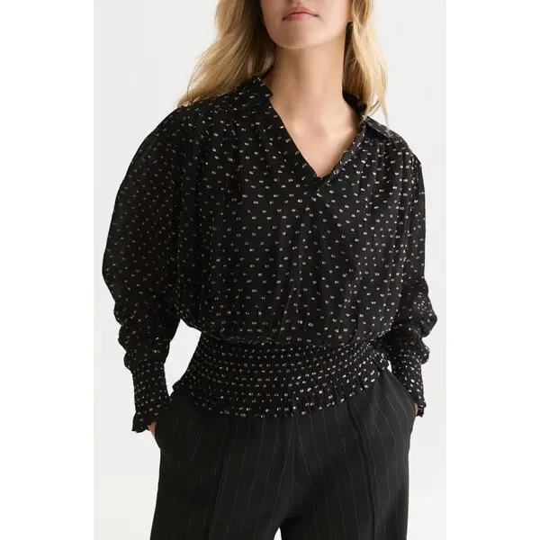 Scotch & Soda Fil Coupé Smocked Top