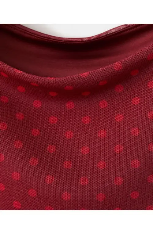 Mango Polka Dot Tulle Top