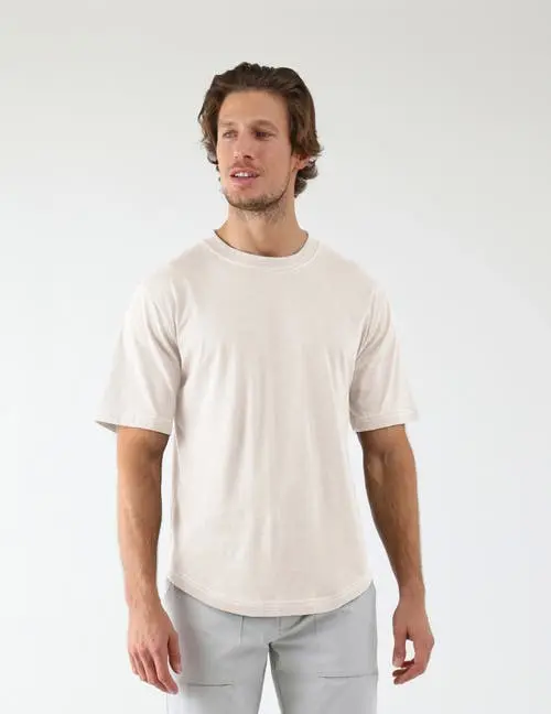 GLYDER Do No Harm Oversized Tee - Oatmilk