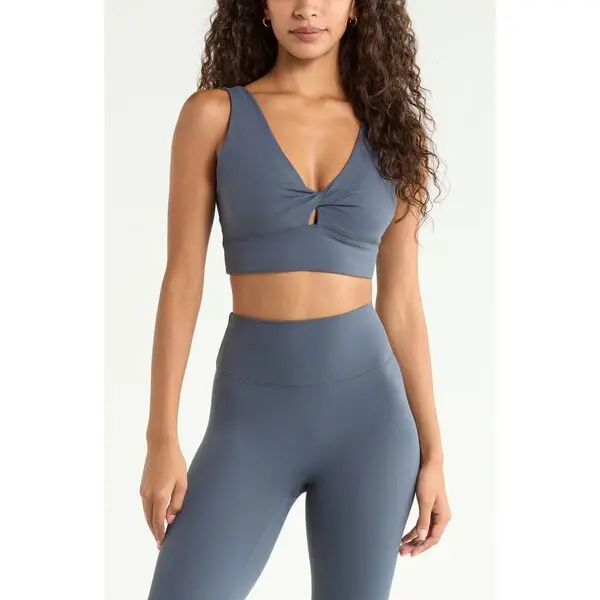 Zella Zen Twist Sports Bra - Navy Armada