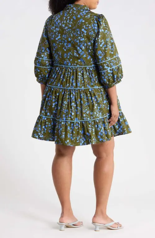 SUGARLIPS Retra Floral Tiered Cotton Dress
