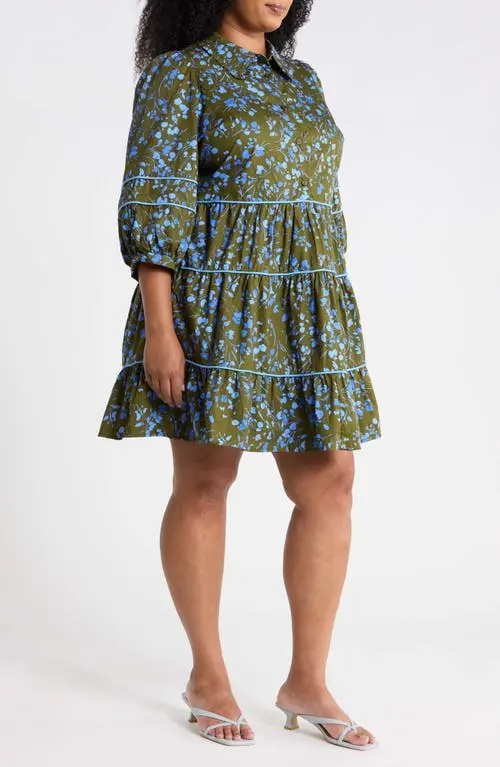 SUGARLIPS Retra Floral Tiered Cotton Dress