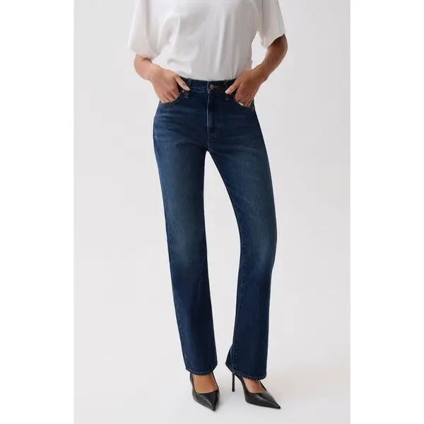 PISTOLA Dakota Petite High Waist Bootcut Jeans - Skyscraper