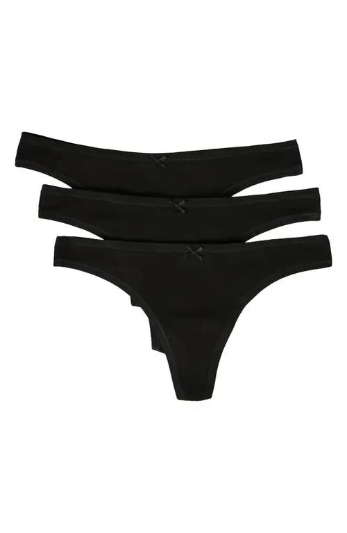 ETAM Jack 3-pack Cotton Thongs - Black