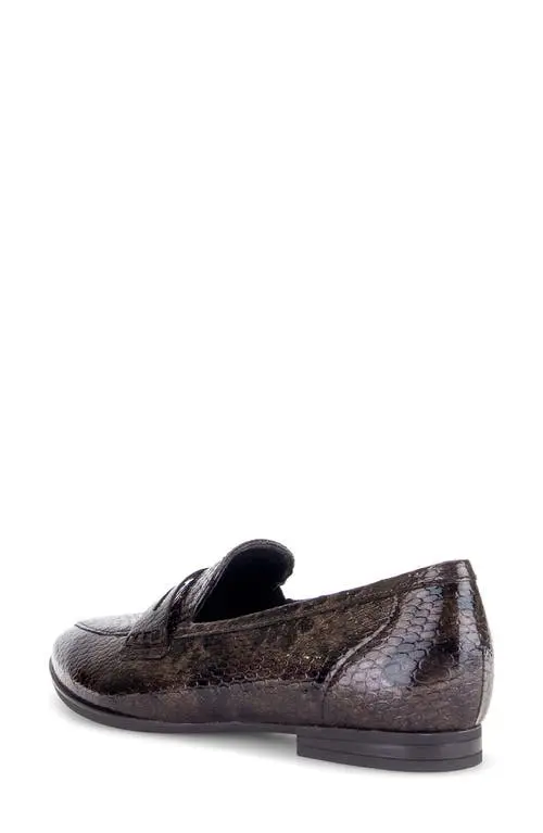 Gabor Rosalie Croc Embossed Leather Loafer
