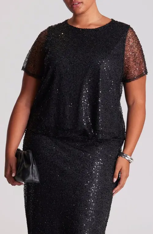 ESTELLE Zaya Sequin Layered Top