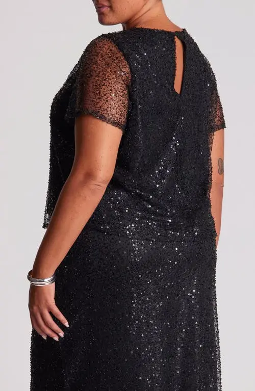 ESTELLE Zaya Sequin Layered Top