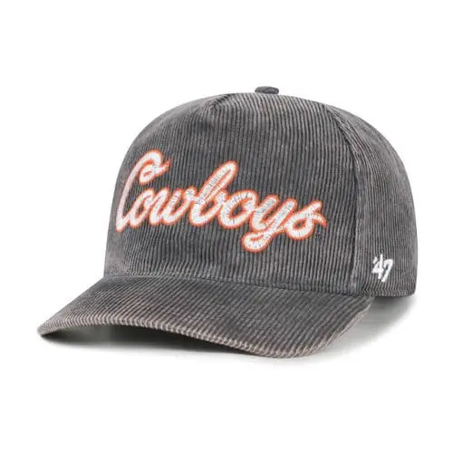 '47 Oklahoma State Cowboys Reclaim Snow Wash Corduroy Hitch Adjustable Hat - Gray