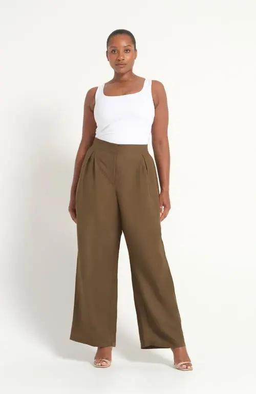 ESTELLE Katrina High Waist Pleated Wide Leg Pants