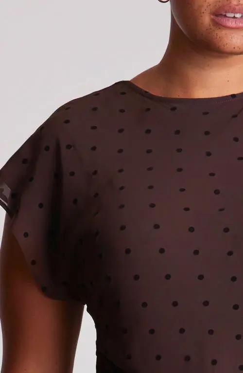 ESTELLE Sable Polka Dot Top