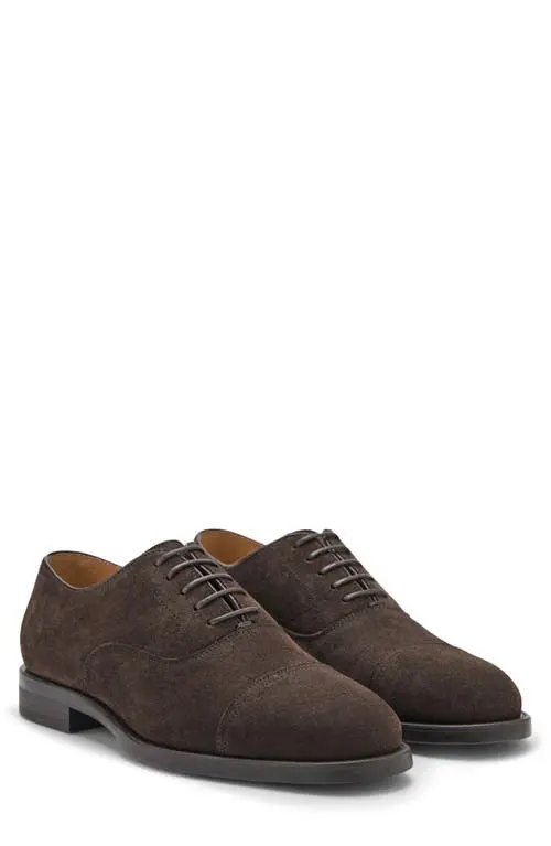 Mango Suede Cap Toe Oxford - Chocolate