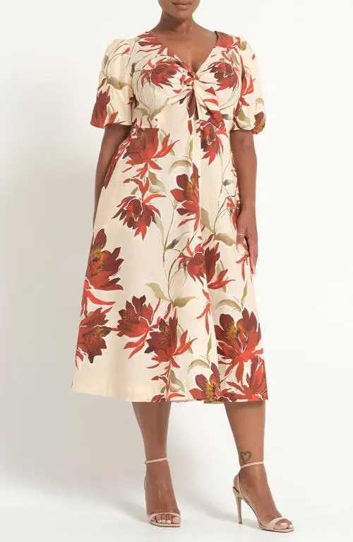 ESTELLE Adelia Cotton Midi Dress