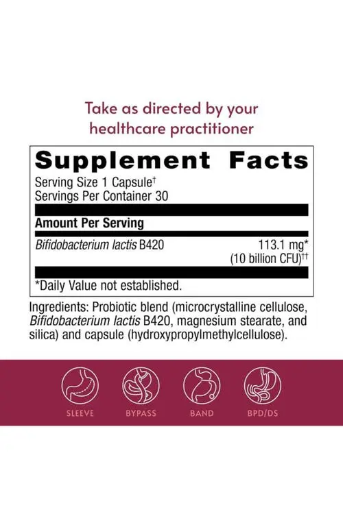 BARIATRIC ADVANTAGE Floravantage Control Probiotic Digestive Health Supplement 30 Count