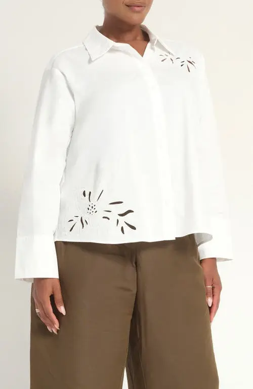 ESTELLE Kalani Eyelet Cotton Shirt