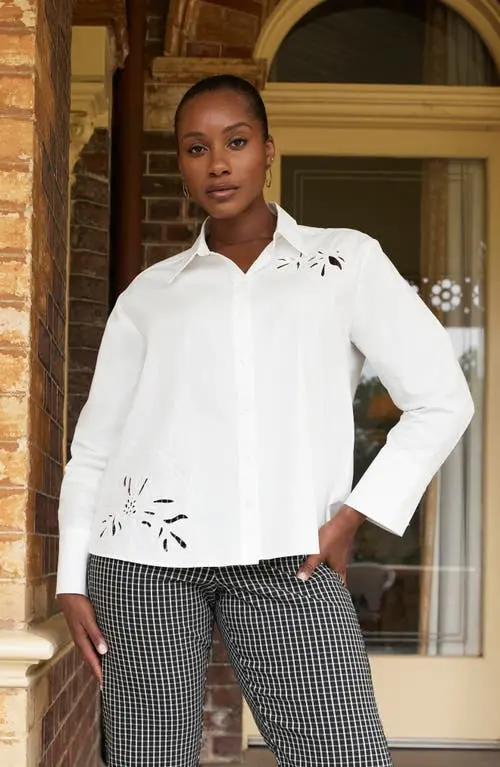 ESTELLE Kalani Eyelet Cotton Shirt