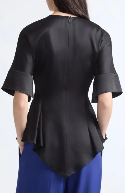 Stella McCartney Flared Satin Top With Dolman Sleeves