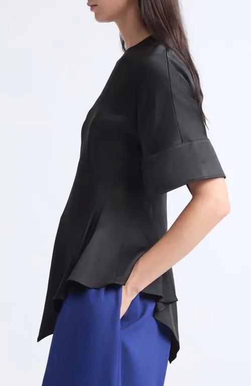 Stella McCartney Flared Satin Top With Dolman Sleeves