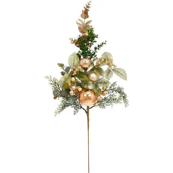 MARK ROBERTS Festive Ball Berry Spray - Gold