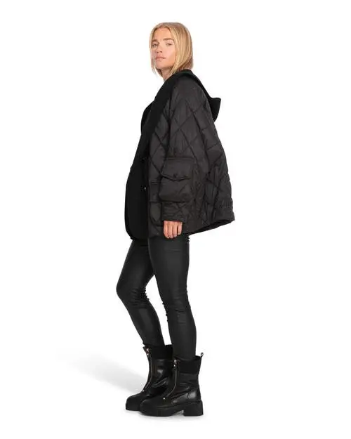 BELLE & BLOOM Only You Quilted Utility Jacket - Black
