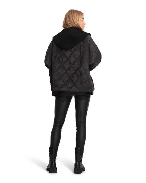 BELLE & BLOOM Only You Quilted Utility Jacket - Black