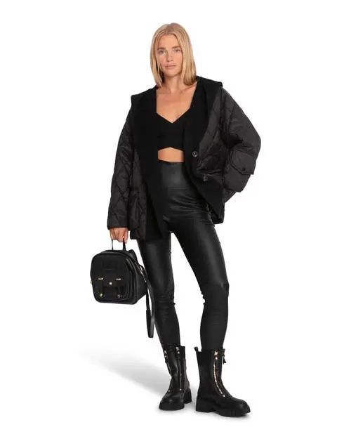 BELLE & BLOOM Only You Quilted Utility Jacket - Black