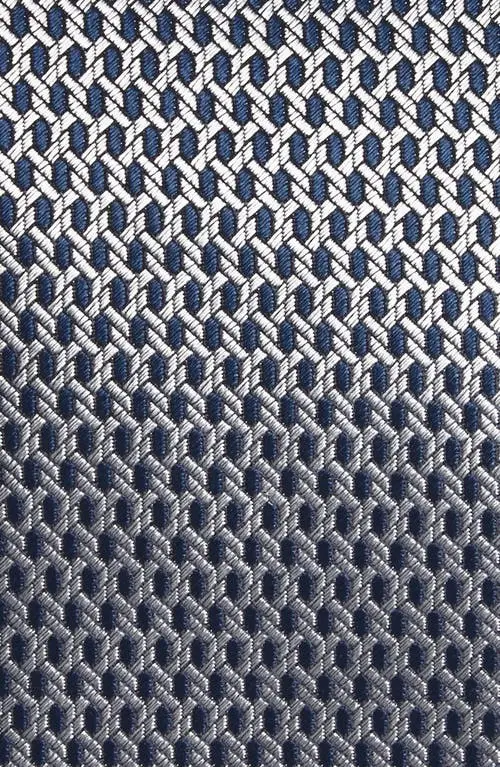 David Donahue Geometric Jacquard Silk Tie