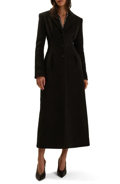 FAVORITE DAUGHTER The Metropolitan Wool & Cashmere Blend Coat - Black