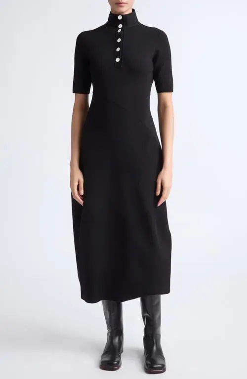 Proenza Schouler Mathilde Sculpted Sweater Dress - Black