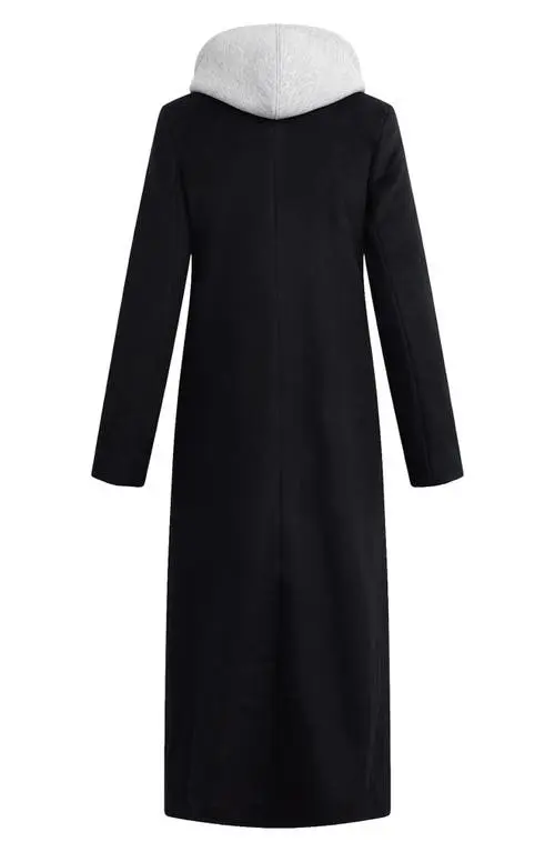 FAVORITE DAUGHTER The Sport Wool Blend Coat With Hoodie Insert