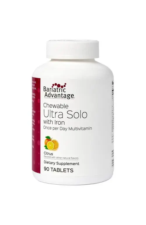 BARIATRIC ADVANTAGE Chewable Ultra Solo Iron Once-per-day Daily Multivitamin Tablets 90 Tablets