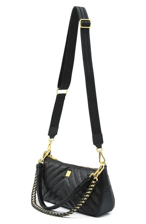THINK ROYLN Enchanted Crinkled Leather Baguette Bag