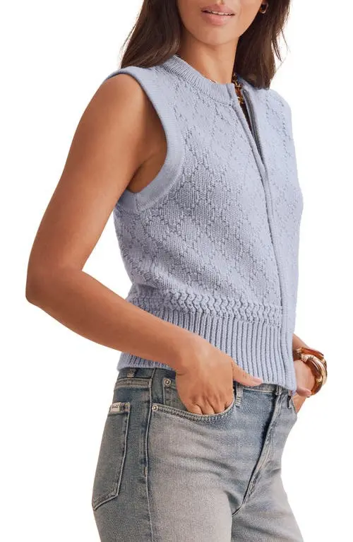 Splendid Benson Zip Sweater Vest - Blue Mist