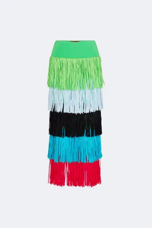 SIMONMILLER Dio Fringe Knit Skirt