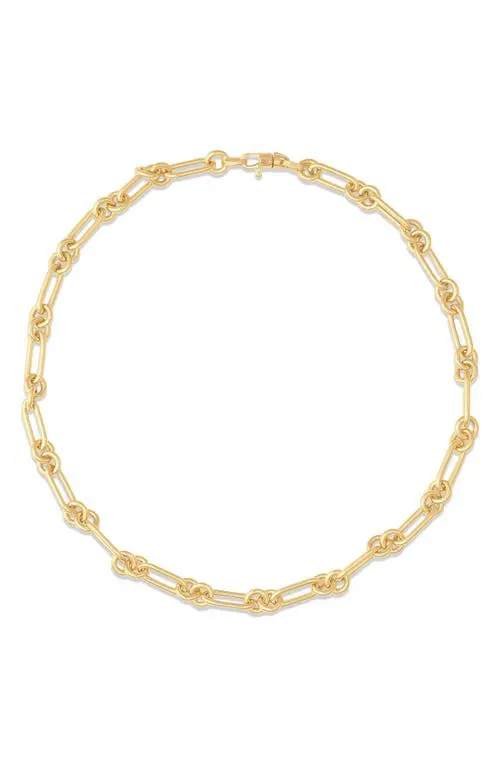Sara Weinstock 16-inch Gold Paperclip Necklace