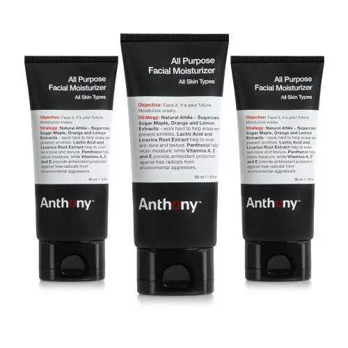 Anthony All-purpose Facial Moisturizer 3 Oz Multi-pack Of 3 - White