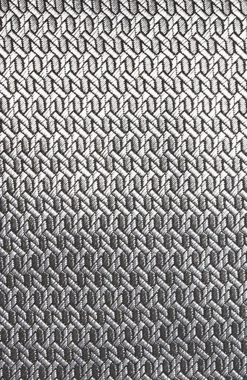David Donahue Geometric Jacquard Silk Tie
