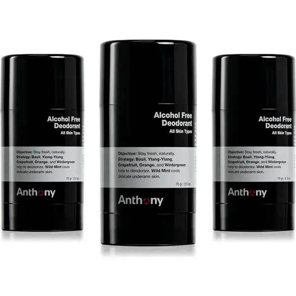 Anthony Alcohol Free Deodorants Multi-pack Of 3