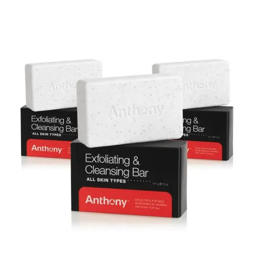 Anthony Exfoliating + Cleansing Bar 5oz Multi-pack Of 3